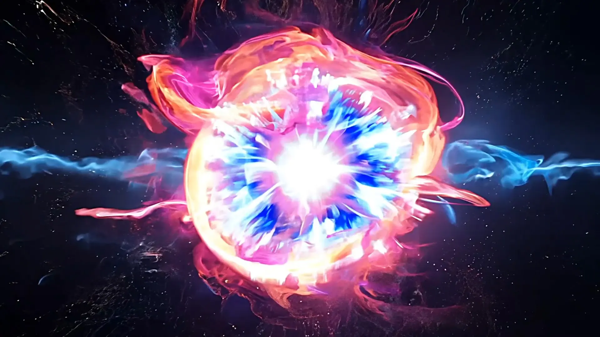 Energetic Particle Explosion Background Video For Logo Animation | Videos